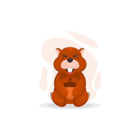 Premium Vector Cute Squirrel Illustration Logo Design