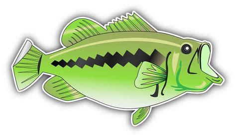 Dopasticker Bass Fish Sticker Decal Phone Decal Water Bottle Stickers