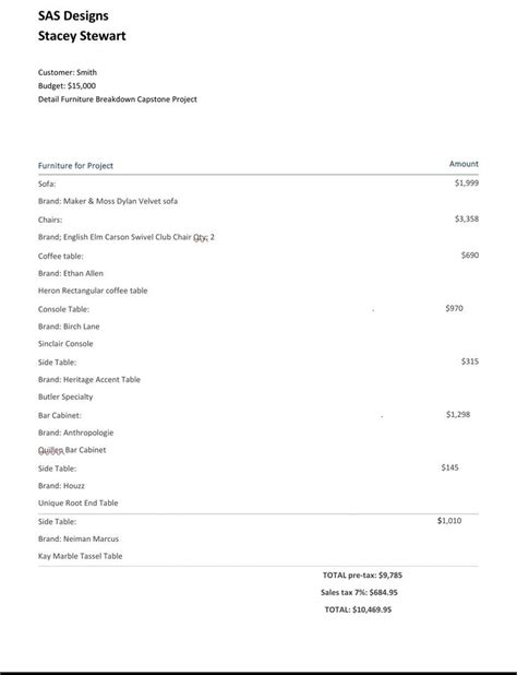 Sass Design Invoice Sheet