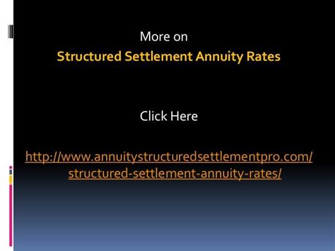 Structured Settlement Annuity Rates