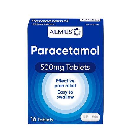 Almus Paracetamol 500mg Caplets 16 Caplets