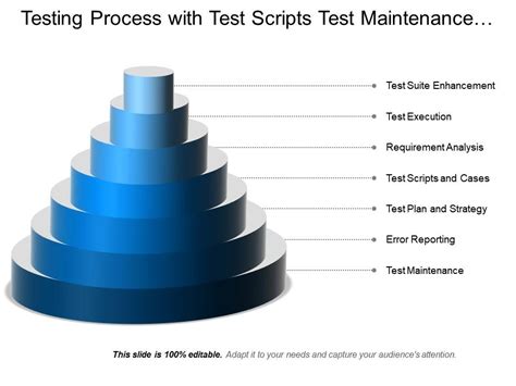 Testing Process With Test Scripts Test Maintenance Test Execution Powerpoint Design Template
