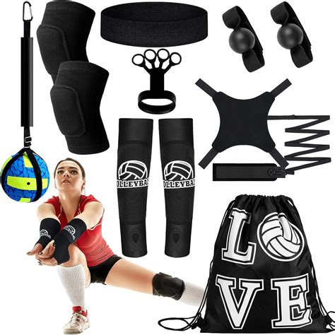 Wettarn 8 Set Volleyball Training Equipment Aid Solo Volleyball Trainer