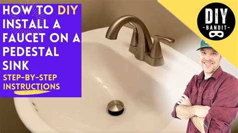 🔥 How To Diy Install A New Bathroom Faucet And Drain On An Old Pedestal Sink Step By Step