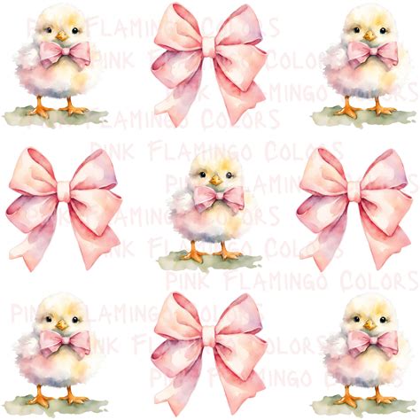 Coquette Easter Png Coquette Chick Png Coquette Aesthetic Bow Png
