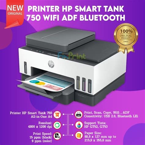 Jual Hp Printer Smart Tank 750 All In One Wireless Duplex Adf Printer