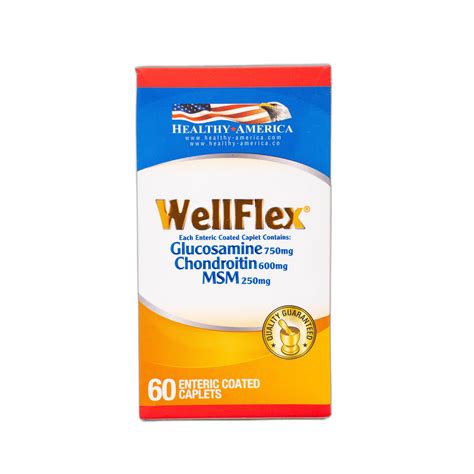 Wellflex Glucosamina 750mg Condroitina 85 Metilsulfonilmetano Caja X
