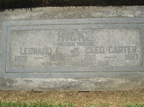 Cleo Winnie Carter Hicks 1912 1987 Mémorial Find A Grave