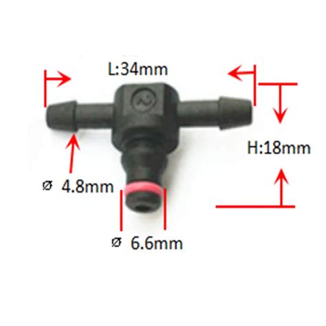 Fuel Overflow Hose Return Oil Backflow Pipe Connector T L Type For