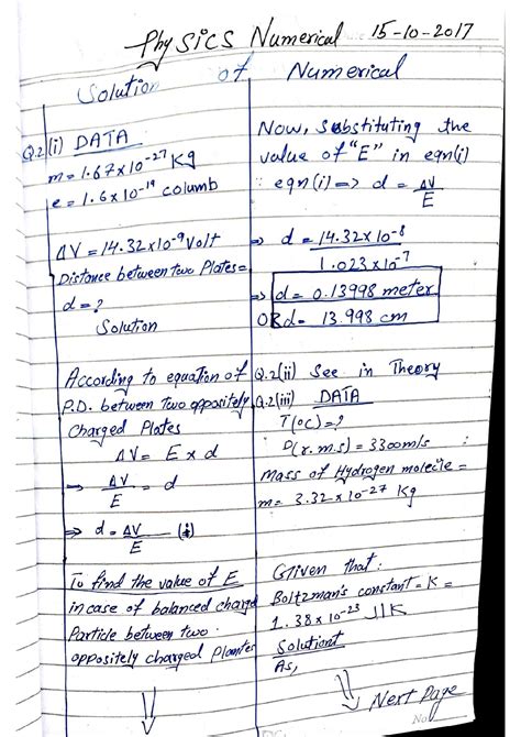 SOLUTION Physics Numericals Solution 2ndyear PDF Studypool
