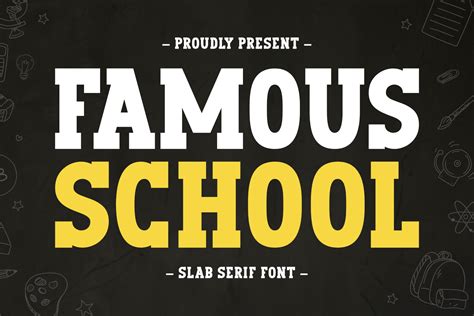 Famous School Font By Eightde · Creative Fabrica