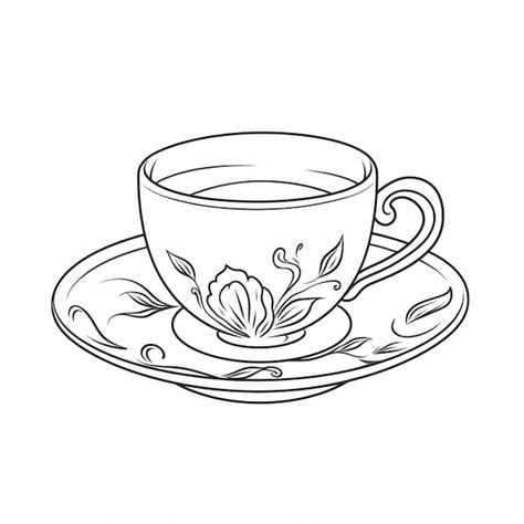 2000 Teacup Outline Pictures