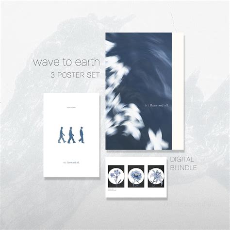 Wave To Earth Poster Bundle Trendy Dorm Wall Art Digital Download Etsy