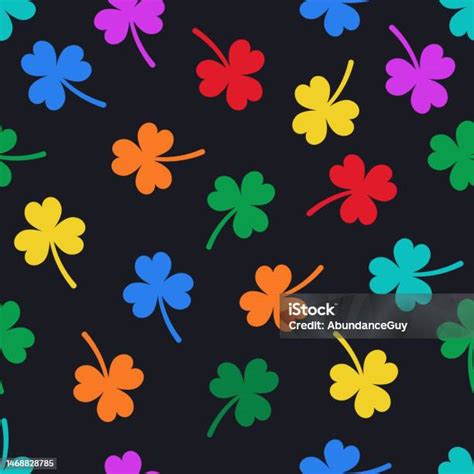 여러 가지 빛깔의 3 잎 클로버 원활한 패턴 벡터 일러스트 레이 션 0명에 대한 스톡 벡터 아트 및 기타 이미지 0명 개념 개념과 주제 Istock