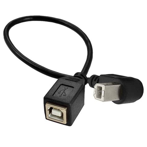 Xisaok Usb 2 0 Type B Printer Cable Usb B Female To Type B Male 90 Degree Up Down Right Left