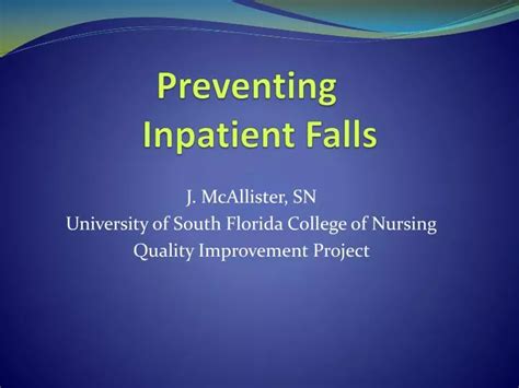 Ppt Preventing Inpatient Falls Powerpoint Presentation Free Download