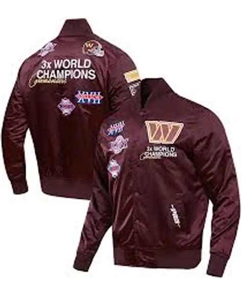 Washington Commanders Championship Satin Varsity Jacket