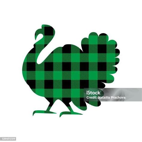 흰색 배경에 고립 된 칠면조 버팔로 격자 무늬의 손으로 그린 실루엣 행복한 추수 감사절 가금류에 대한 스톡 벡터 아트 및 기타 이미지 가금류 가축 검은색 Istock