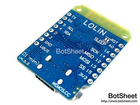 wemos d1 mini 4 0 微型esp8266開發板 botsheet