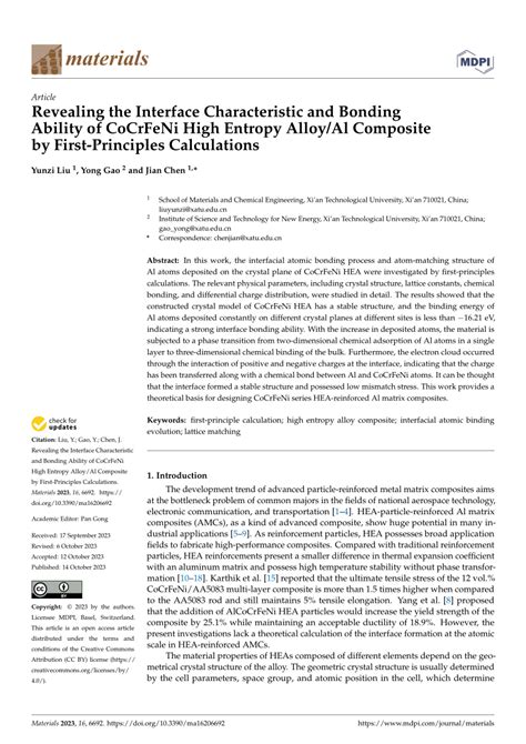 Pdf Revealing The Interface Characteristic And Bonding Ability Of