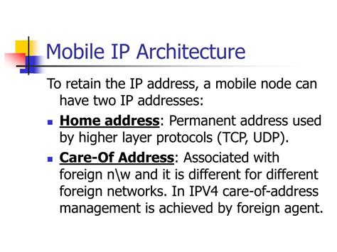 Ppt Mobile Ip Powerpoint Presentation Free Download Id1421204