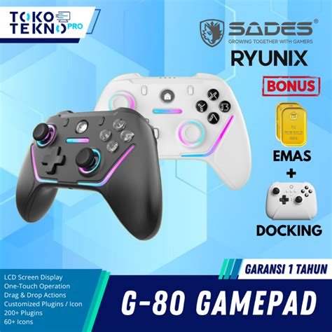 Jual Sades Ryunix G80 G 80 Wireless Gamepad Hall Effect Analog Dual