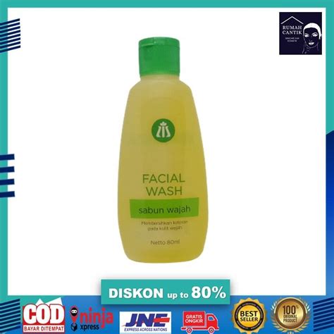 Lis Skincare Facial Wash Sabun Wajah 80 Ml Sabun Pemutih Glowing Sabun Wajah Racikan Dokter