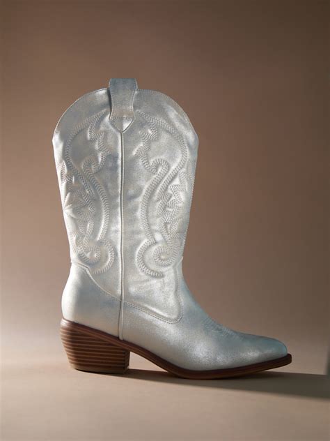 Kelsha Metallic Western Boots Altard State