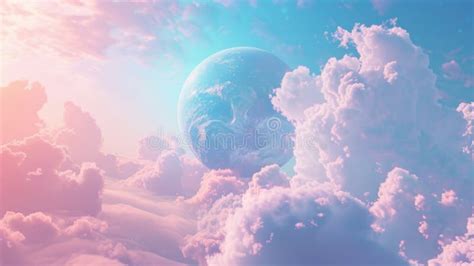 Planet In Clouds Stock Illustration Illustration Of Meteorology 377123479