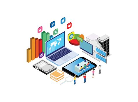 Modern Isometric Cloud Computing Illustration Web Banners Suitable For Diagrams Infographics