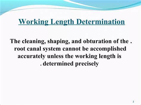 Working Length Determination Ppt