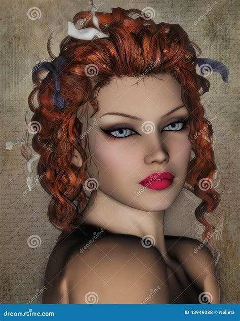 Classic Beauty Portrait Stock Illustration Illustration Of Sensual