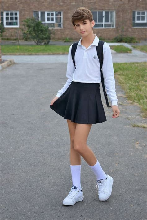 19 Yr Teen Boy In A Mini Skater Skirt By Ruby Playground