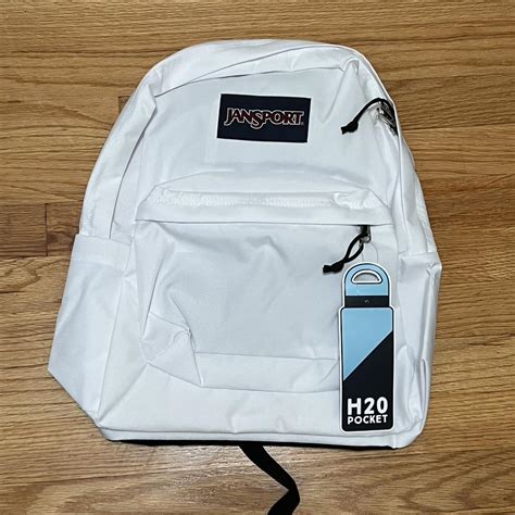 Jansport White Backpack New With Tags Depop