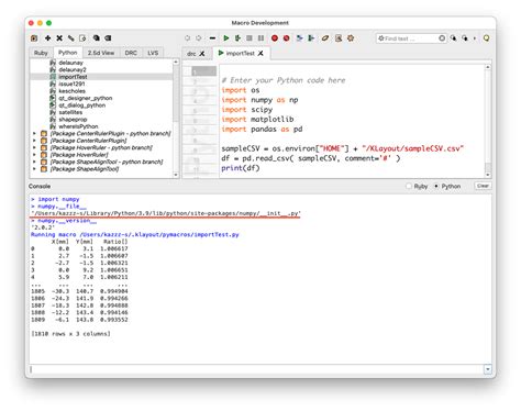 Import Numpy — Klayout