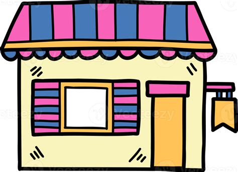 Cute Storefront Drawing