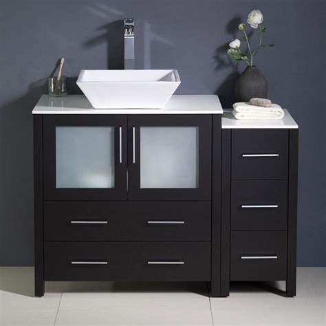 Fresca Torino 42 Modern Bathroom Cabinets W Top And Vessel Sink White