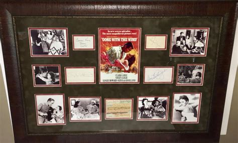 Gone With The Wind 25 X 37 Custom Framed Cut Display Signed By 9