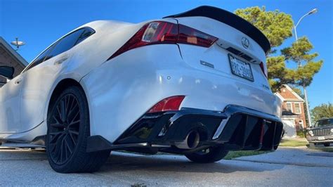 Ctm Design Led Gloss Black Rear Bumper Diffuser For 2014 2016 Lexus