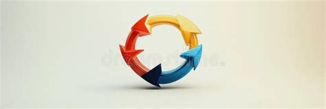 Colorful Circular Arrows Representing Recycling And Sustainability Concepts In A Minimalist