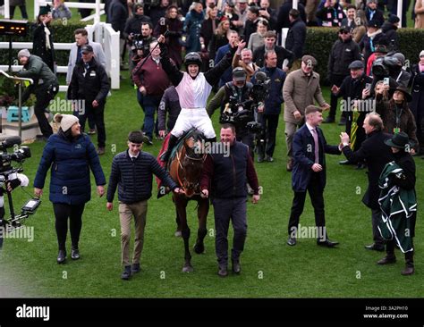 Bob Olinger And Jockey Rachael Blackmore After Winning The Paddy Power