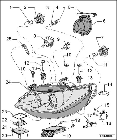 Seat Ibiza Faros Principales Luces Lámparas Conmutadores Exterior