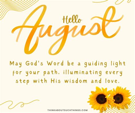 27 Beautiful August Blessings Images And Quotes Think About Such Things