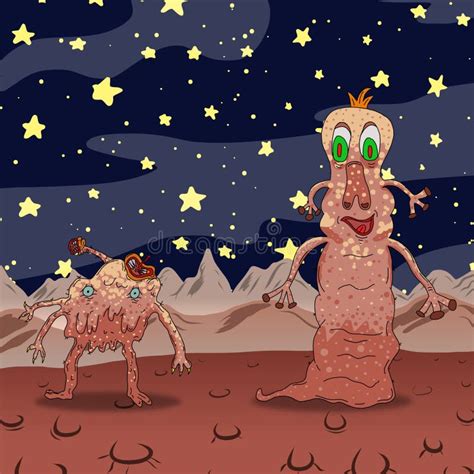 Crazy Strange Space Alien Or Monster Stock Illustration Illustration