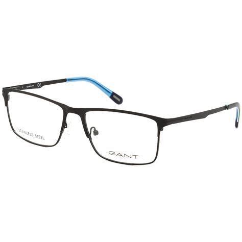 Gant Mens Black Square Eyeglass Frames Ga312800257 664689845408