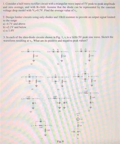Solved 1 Consider A Half Wave Rectifier Circuit With A