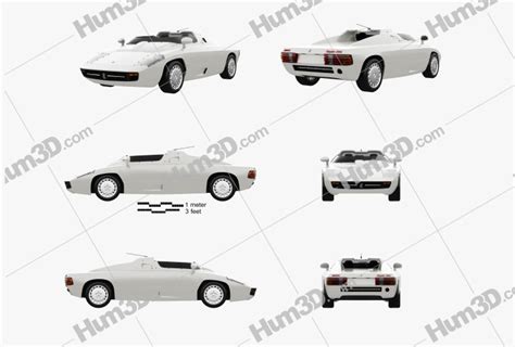 Isdera Spyder 036i 1991 Blueprint Template