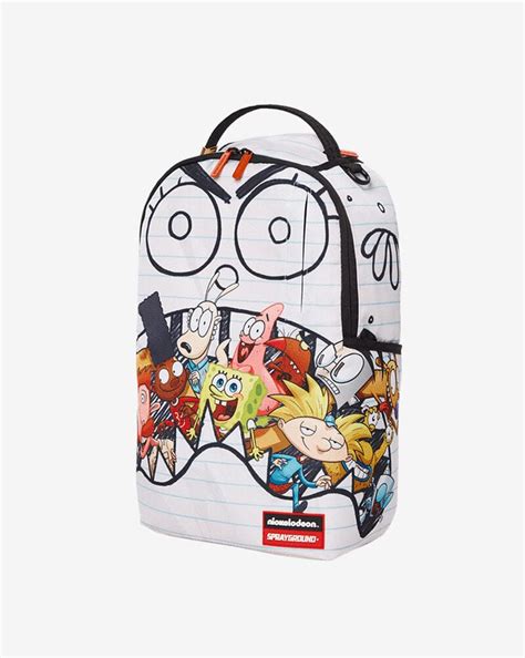Shop Sprayground Sponge Doodlebob Eat Ur Friends Backpack B3653 White