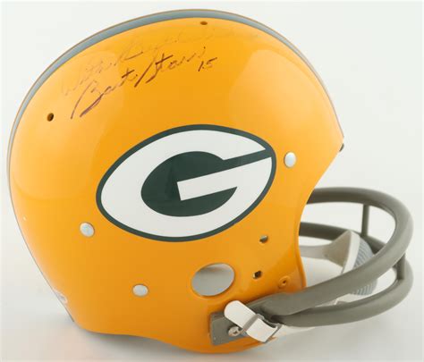 Bart Starr Signed Packers Full Size Helmet Inscribed With Best Wishes
