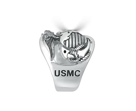 Marine Corps Ring With Usmc And 1775 Mr100 Hd Sterling Silver Eag